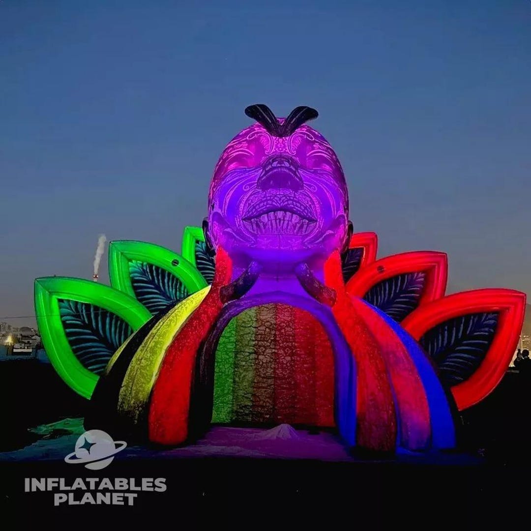 Inflatable Stage DJ Booth LED Cover Tent Party Rave Festival Concert ...