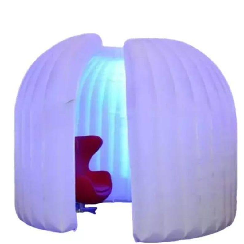 Inflatable Office Pod Meeting Room Tent With LED Lights Party Dome ...