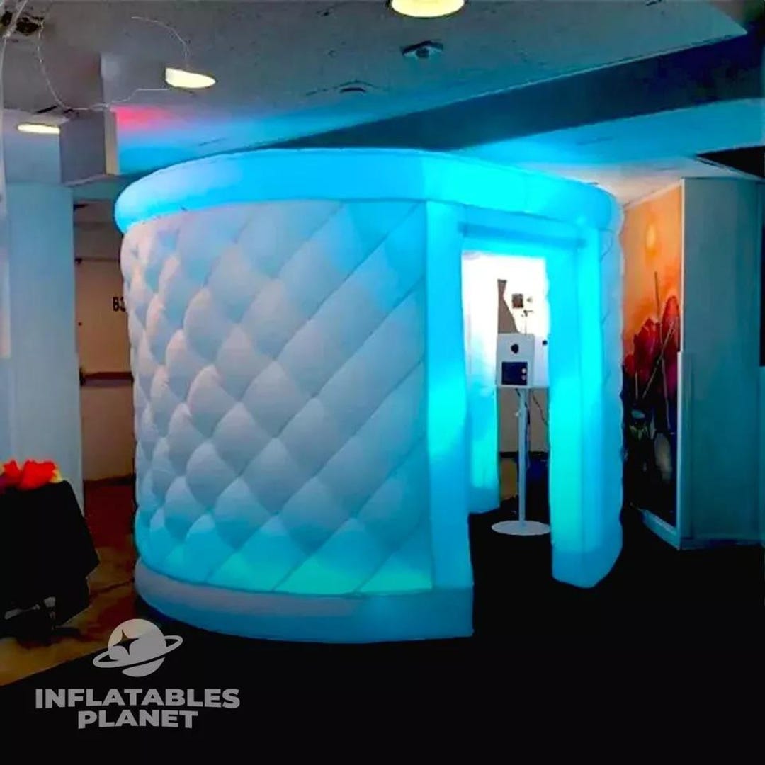 Inflatable Photo Booth Tent Oval With LED Lights Selfie Party Event ...