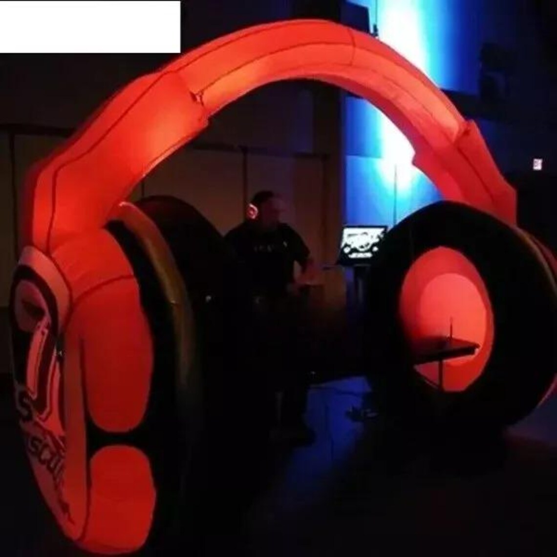 Inflatable Giant Headphones Earphones LED Lights Figure Blow up Party ...