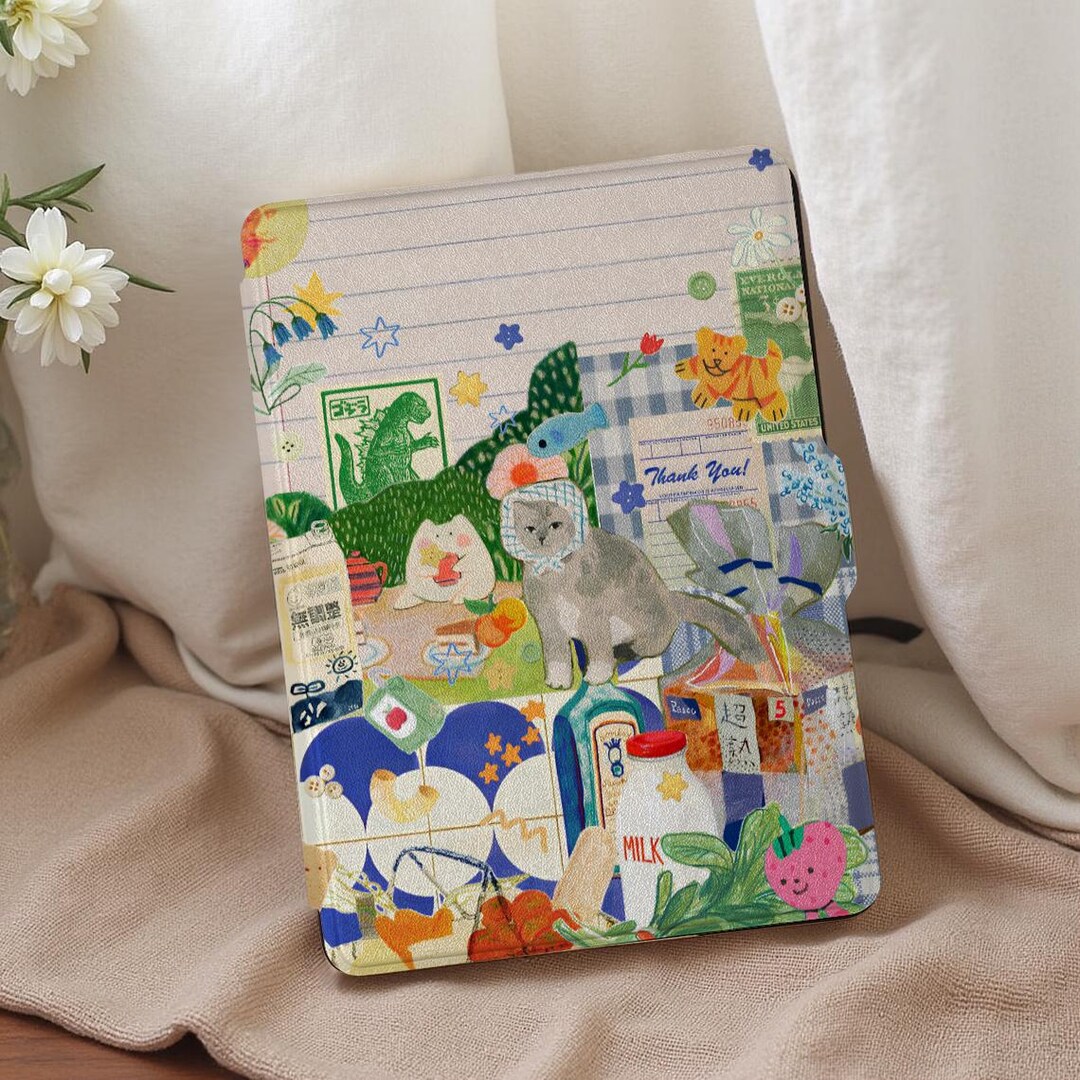 Cartoon Cat Collage Kindle Paperwhite Case 11th/10th Gen | 6.8" Premium ...