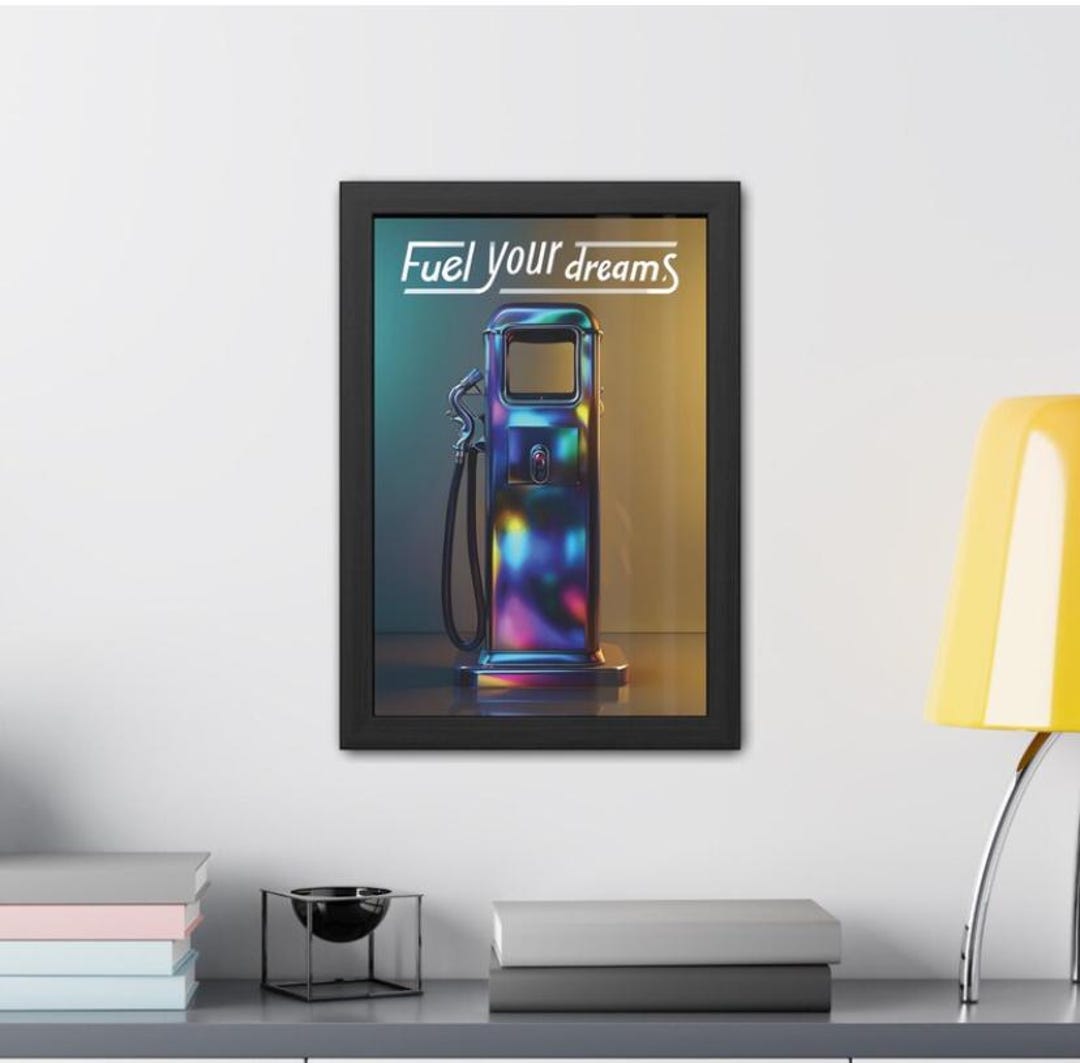 Modern Stylish Gas Pump Printable Wall Art With Motivational Fuel Your ...