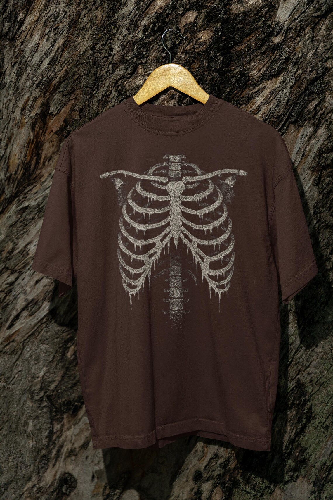 Skeleton Rib Vintage Graphic T-shirt, Rib Cage Shirt, Retro Skeleton ...