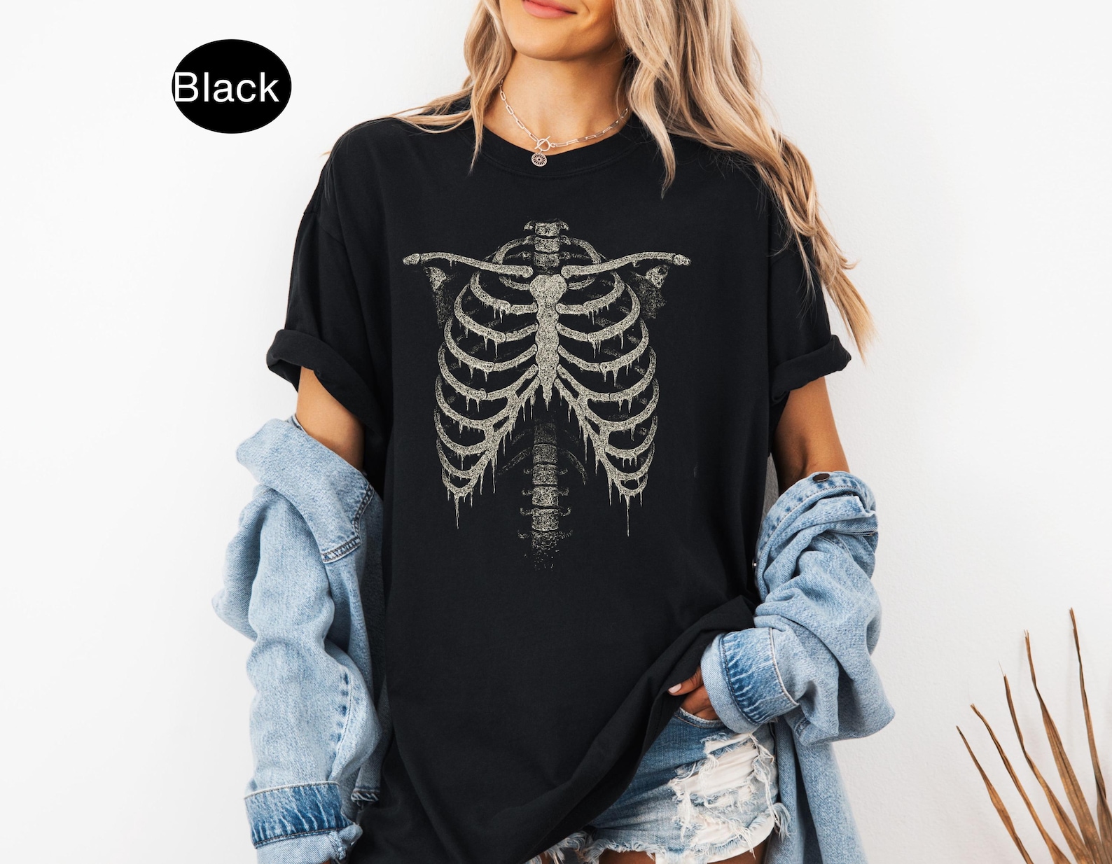 Skeleton Rib Vintage Graphic T-shirt, Rib Cage Shirt, Retro Skeleton ...