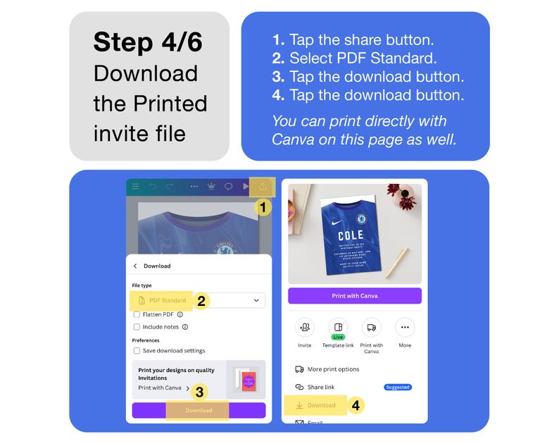 Editable Chelsea FC Birthday Invitation | Digital Football Party Invite ...