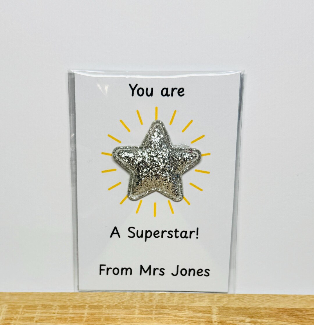 Personalised Teacher Class Reward Cards - Star Design - Etsy