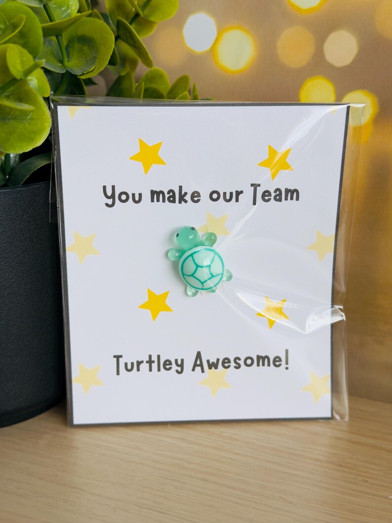 Staff Appreciation Card – Team Gift With Resin Turtle - Etsy
