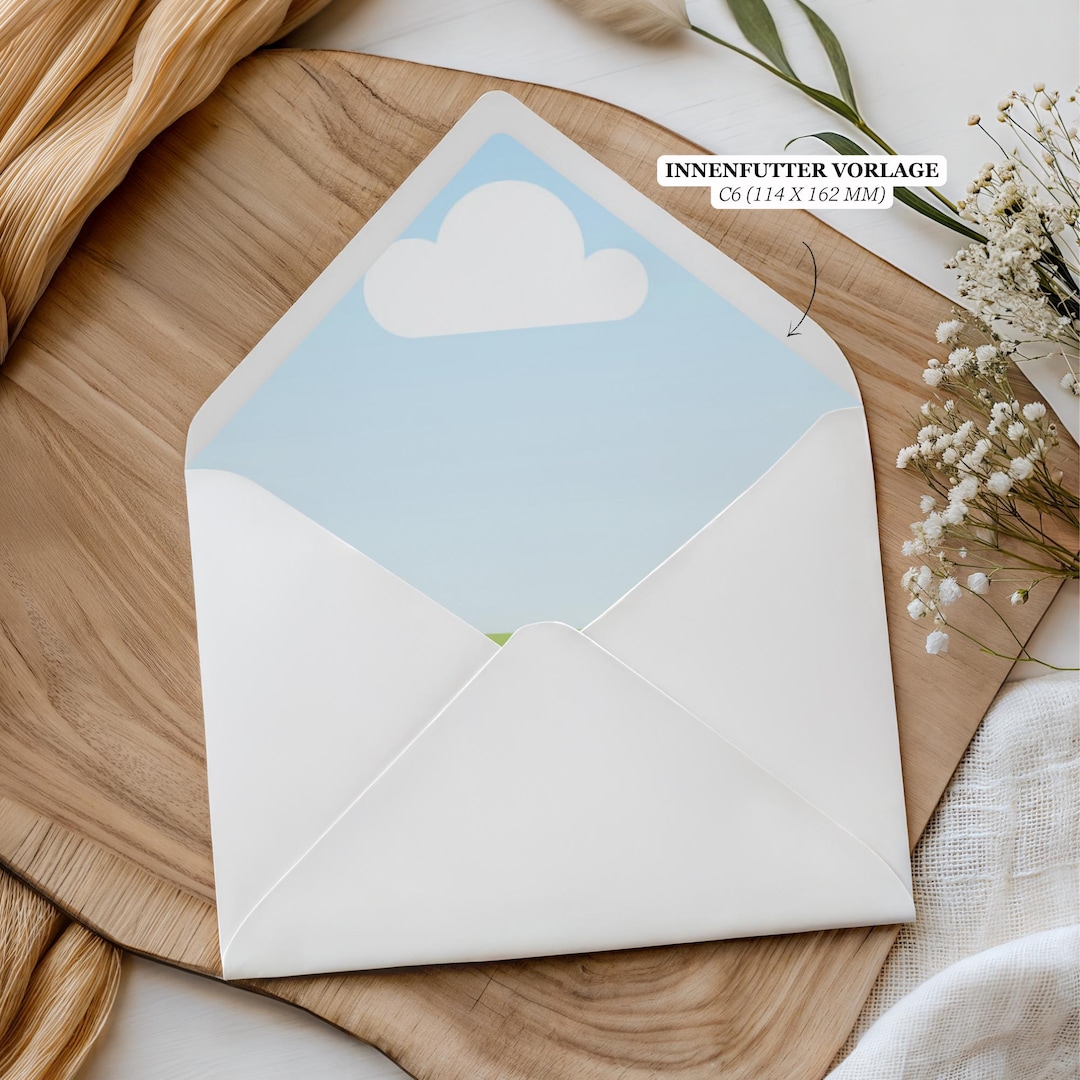 C6 Envelope Liner - Wedding - Digital Canva Template - Instant Download ...