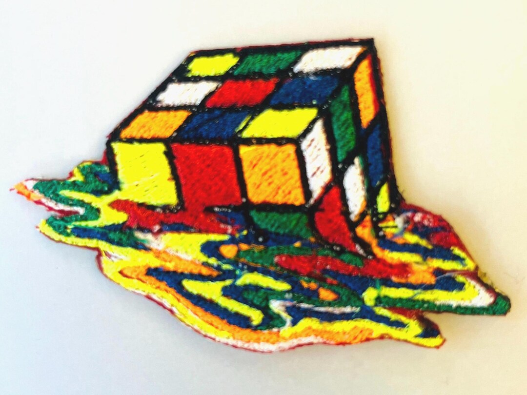 Melty Rubik’s Cube Patch - Etsy