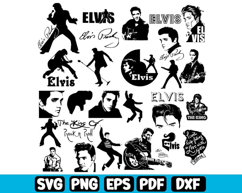 35 Elvis Svg Bundle, Elvis Presley Png, Elvispng, T-shirt Design ...