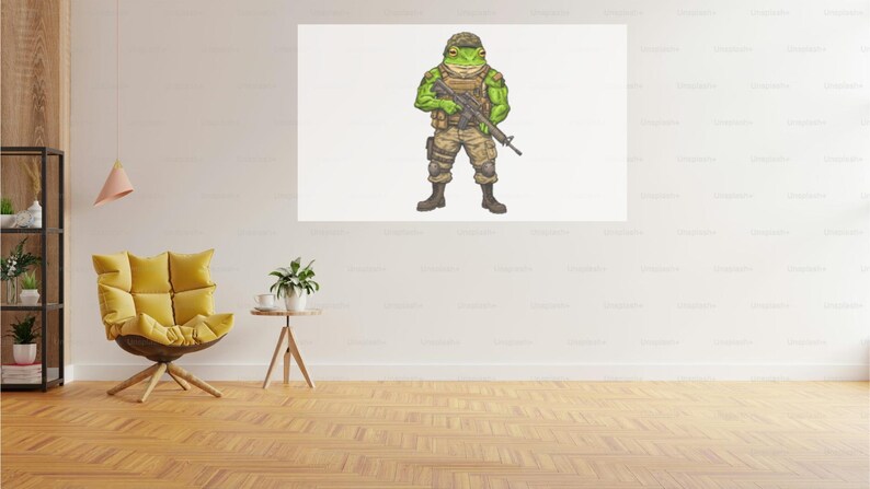 Cartoon Military Frog Flag - Etsy