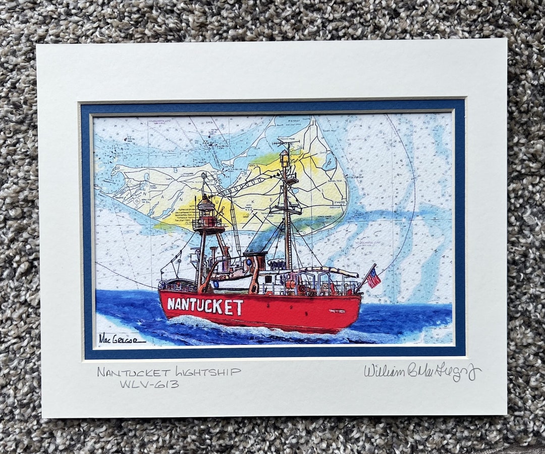 Nantucket Lightship WLV-613 Art Print Nantucket Island US Coast Guard ...