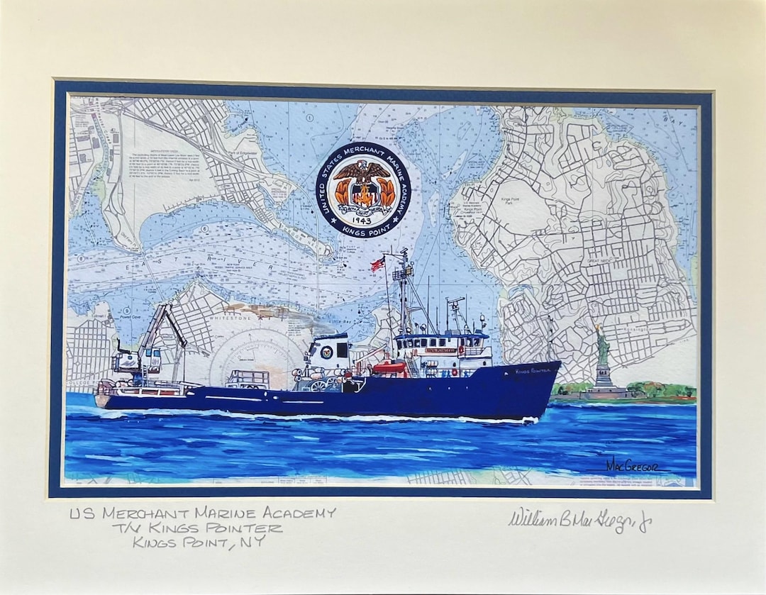 T/V Kings Pointer Art Print US Merchant Marine Academy Kings Point NY ...