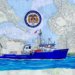 T/V Kings Pointer Art Print US Merchant Marine Academy Kings Point NY ...