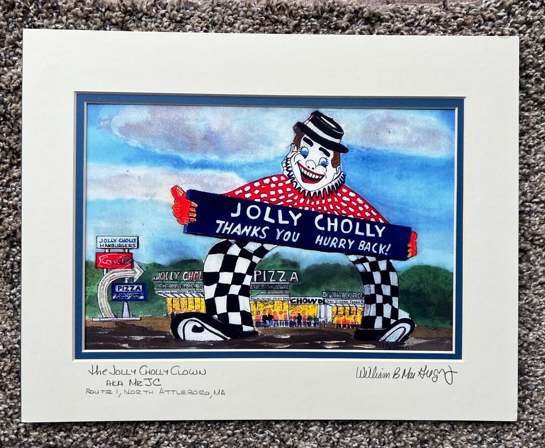 Jolly Cholly Clown Art Print - North Attleboro MA- Mr JC - Funland ...