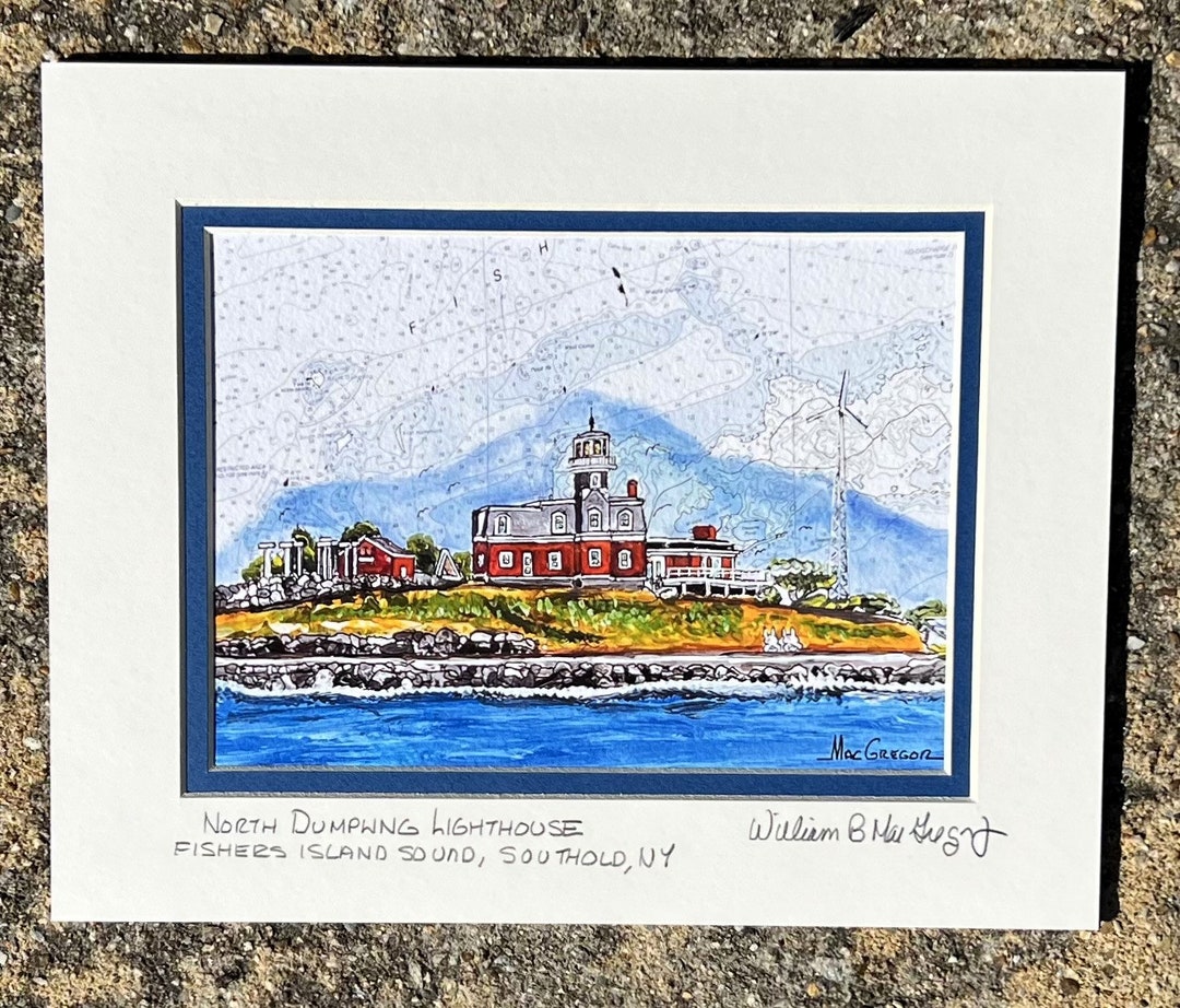 North Dumpling Lighthouse Art Print Southold New York Fishers Island ...