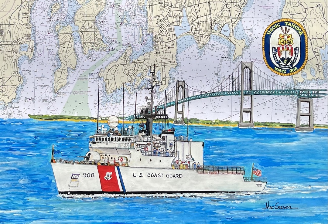 USCGC Tahoma WMEC-908 Art Print Us Coast Guard Cutter Ship Naval ...