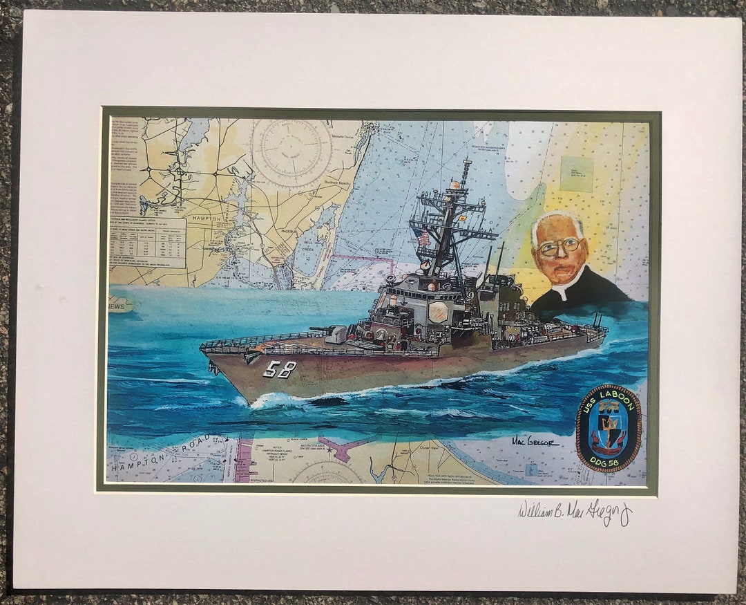 USS Laboon Art Print DDG-58 US Navy Destroyer Ship Naval Station ...