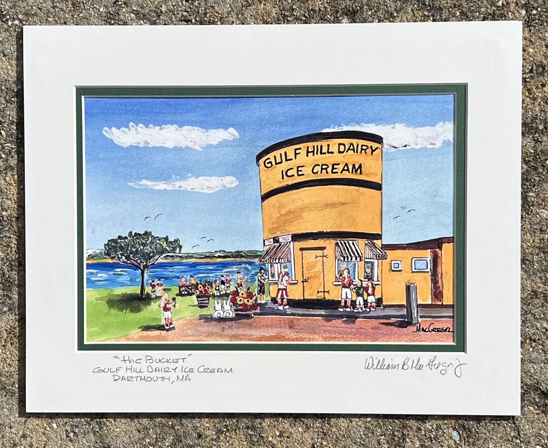 Gulf Hill Dairy Ice Cream Art Print or Magnet South Dartmouth MA Aka ...