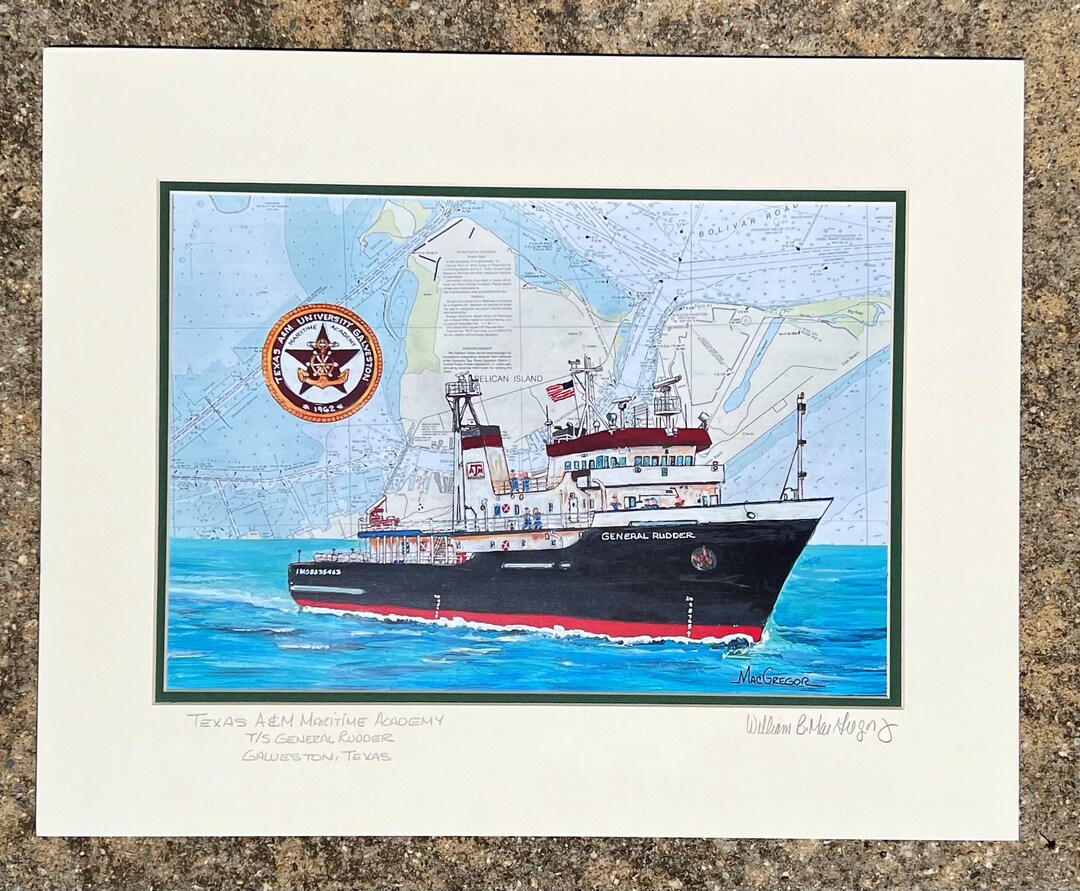 TS General Rudder Art Print - Texas A&M Maritime Academy Galveston ...