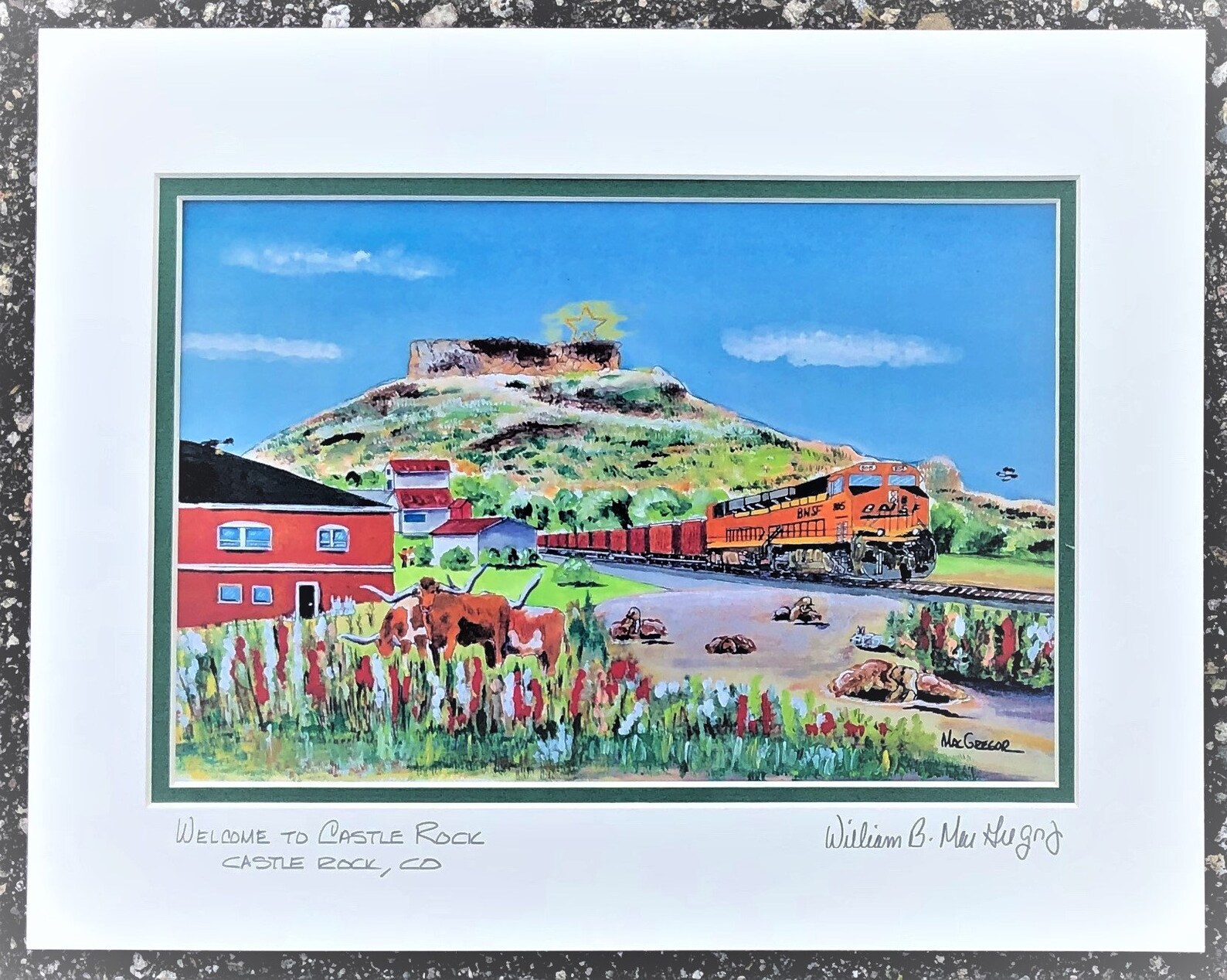 Welcome to Castle Rock Art Print Colorado CO Painting Poster - Etsy