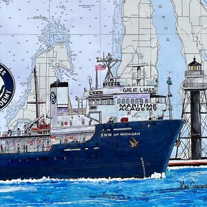 TS State of Michigan Art Print - Training Ship- Great Lakes Maritime ...
