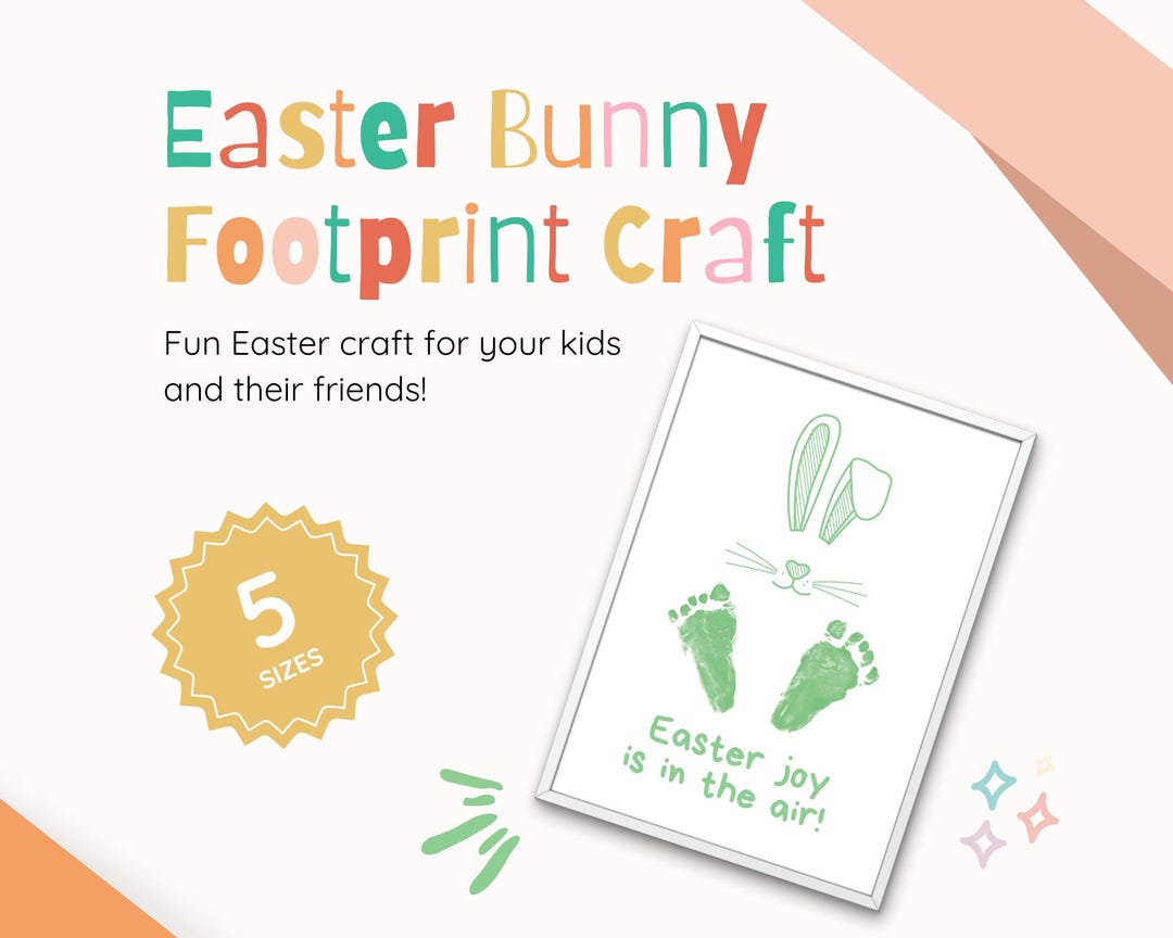 Easter Bunny Footprint Craft | Printable | Easter Activities | Baby ...