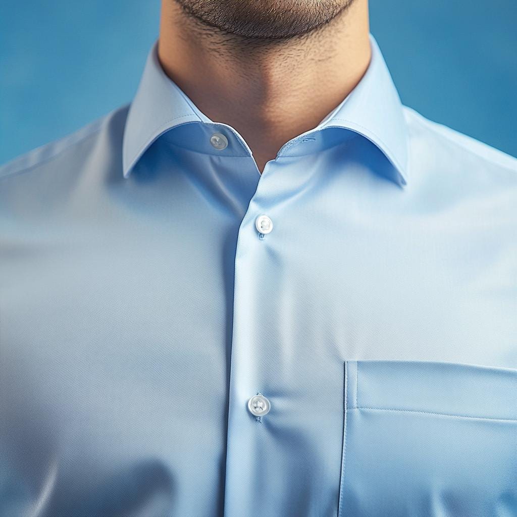 Men’s Powder Blue Dress Shirt With Brass Cufflinks | Tailored Dress ...