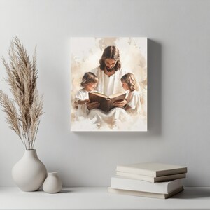His Teachings - Jesus and Children Printable Art, Christian Nursery ...