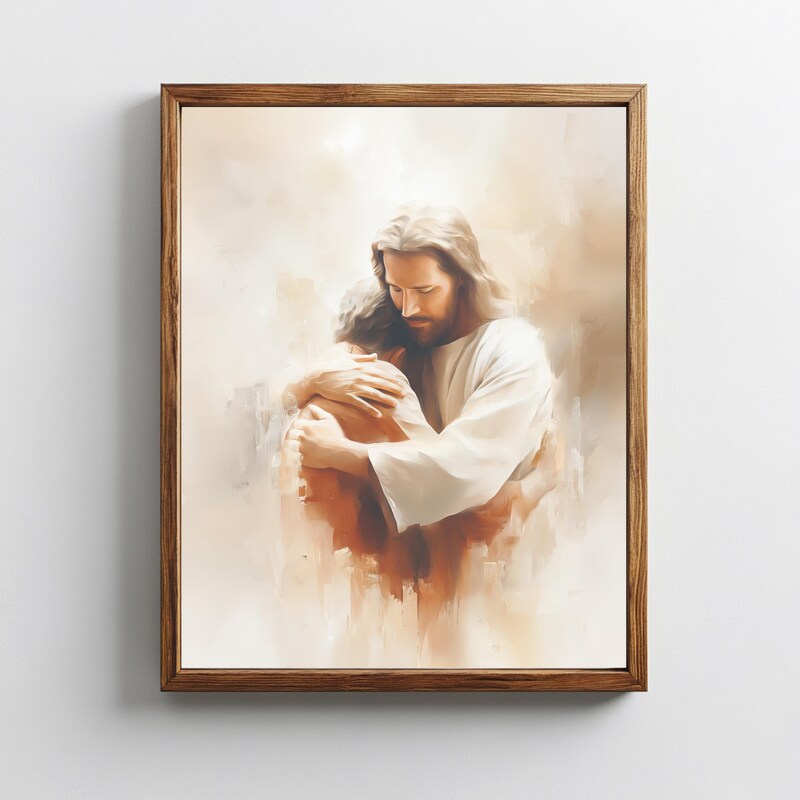 Jesus Hugging Man - Etsy