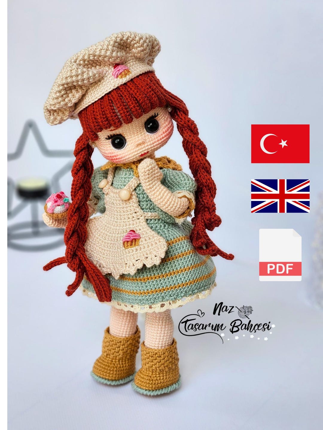 Amigurumi Doll Crochet Pattern – Naz Doll PDF Tutorial, English Digital ...