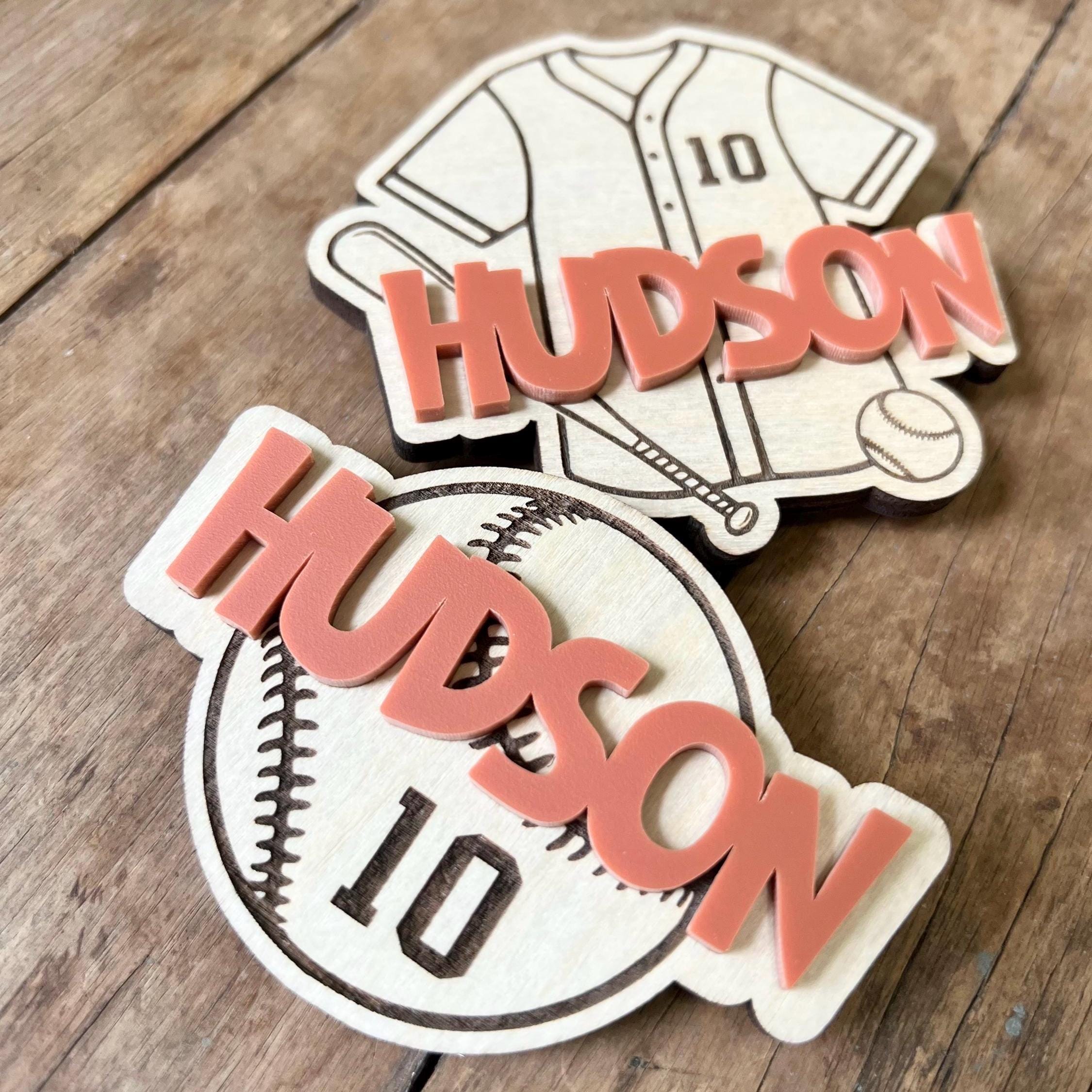 PERSONALIZED BASEBALL/SOFTBALL Magnet Acrylic + Maple | Fridge Magnet ...