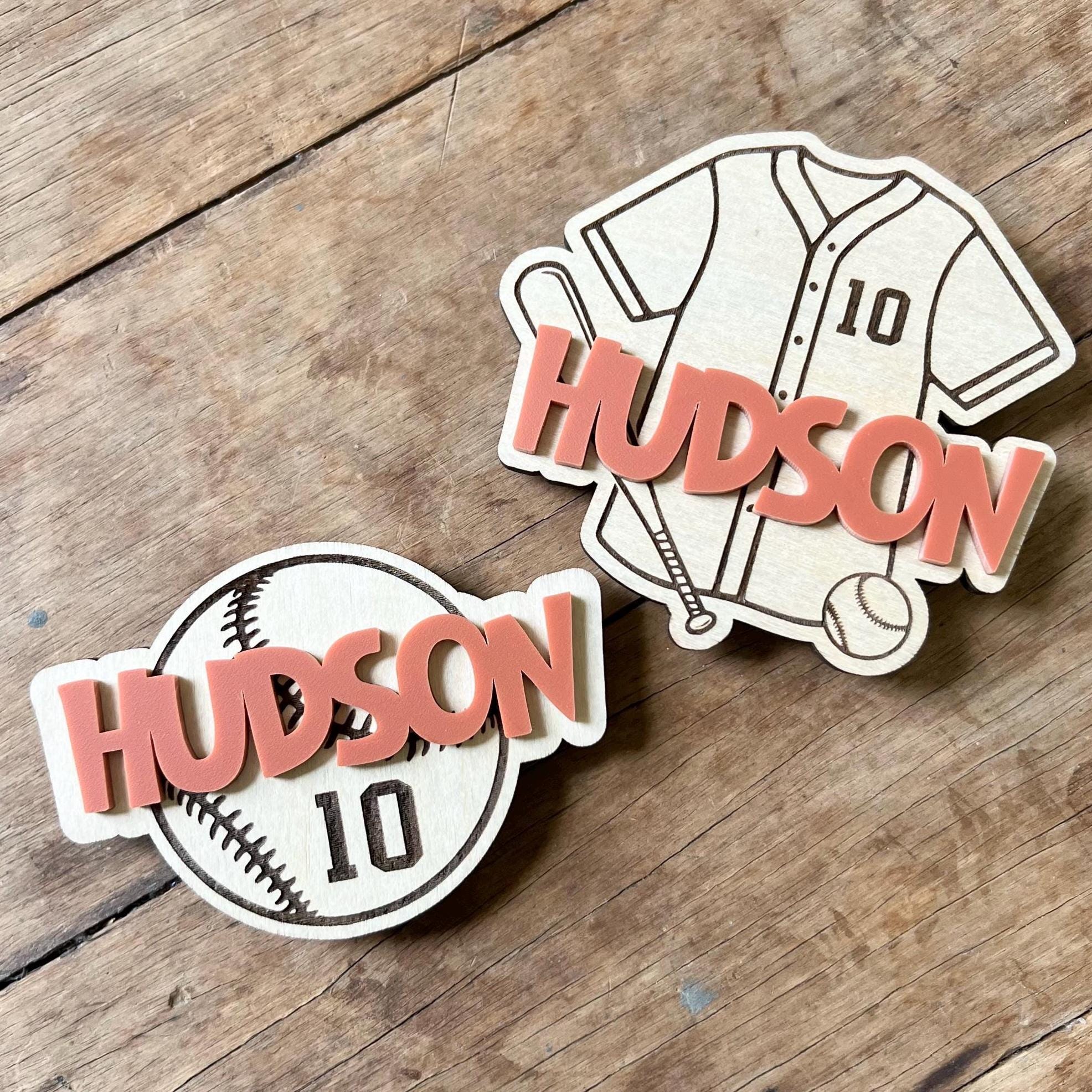 PERSONALIZED BASEBALL/SOFTBALL Magnet Acrylic + Maple | Fridge Magnet ...