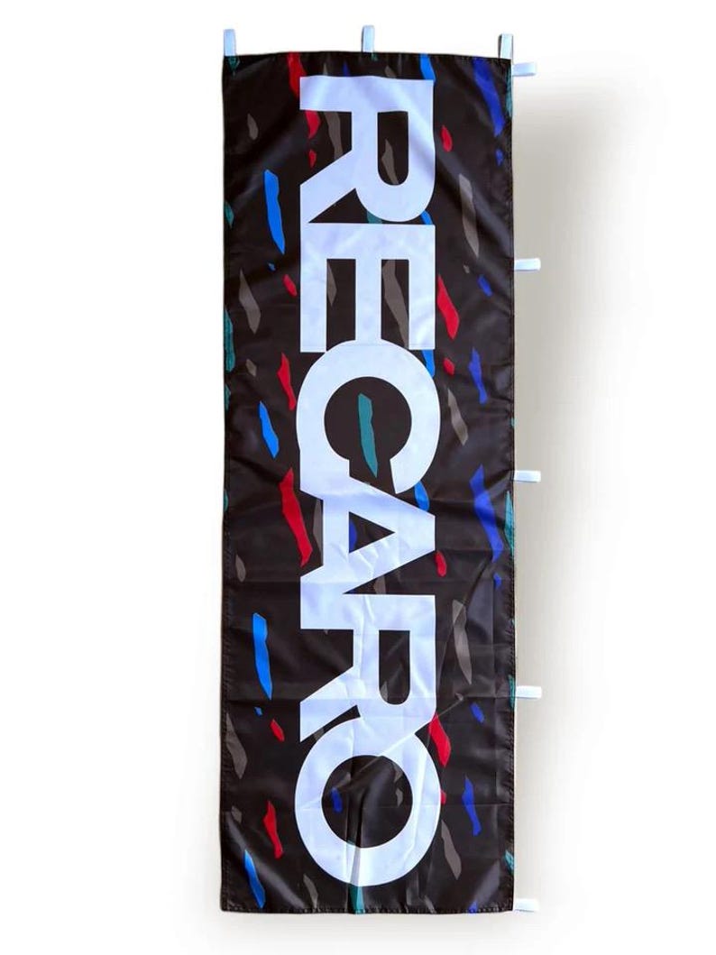 Recaro Confetti Nobori Flag JDM Racing Banner for Garage, Car Show, or ...