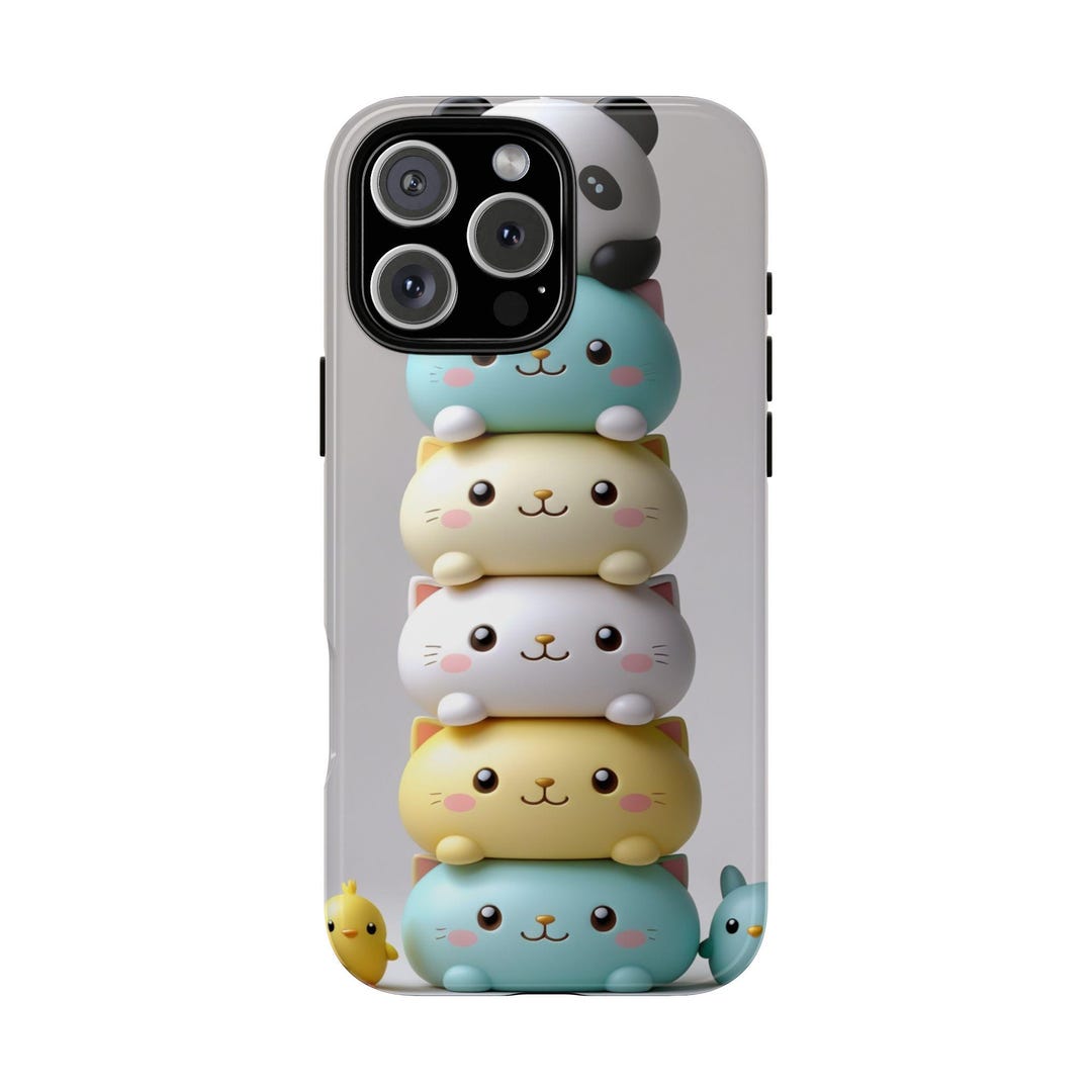 Kawaii Cat Phone Case - Cute Animal Design, Gifts for Animal Lovers ...