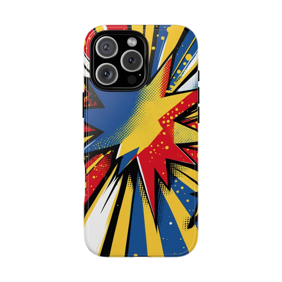 Comic Burst Phone Case - Fun Pop Art Style, Tough Cases for Teens ...