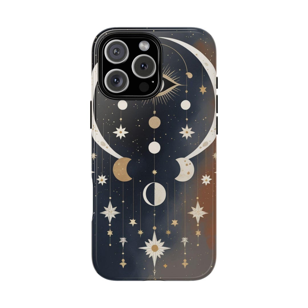 Celestial Phone Case | Bohemian Chic | Stars & Moon Design | Tough ...