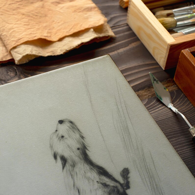 Dog With Zoomies Art Print - Minimal Dog Sketch Poster - Etsy