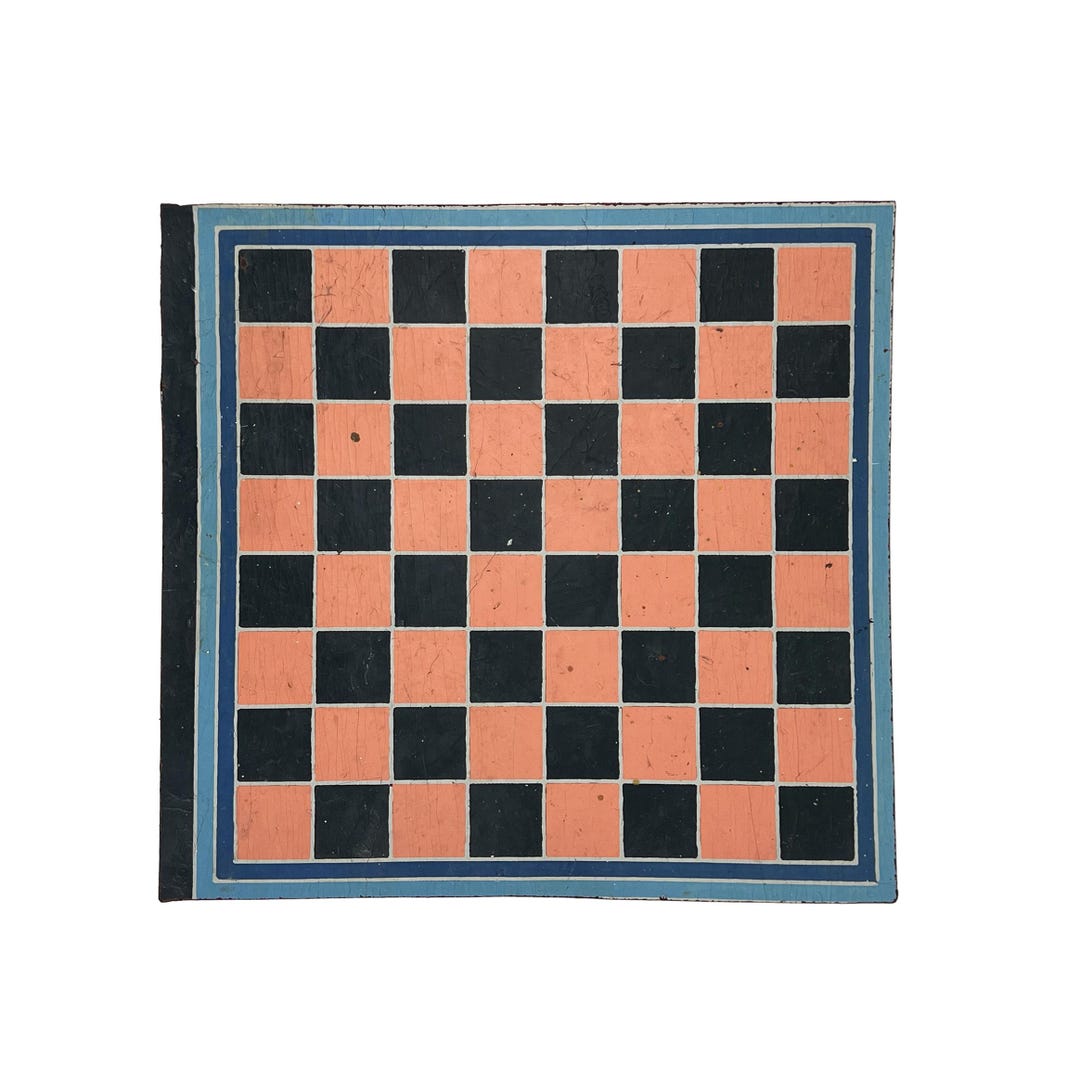 Vintage 1930s 18" Armstrong Flooring Linoleum "quaker Rug" Chess ...