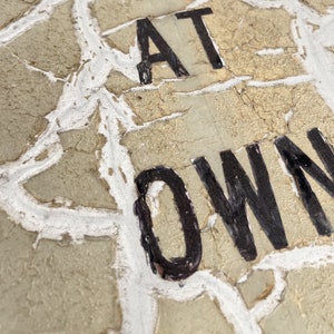 Vintage 1960s 18" X 12" Distressed "play at Own Risk" Metal Warning ...