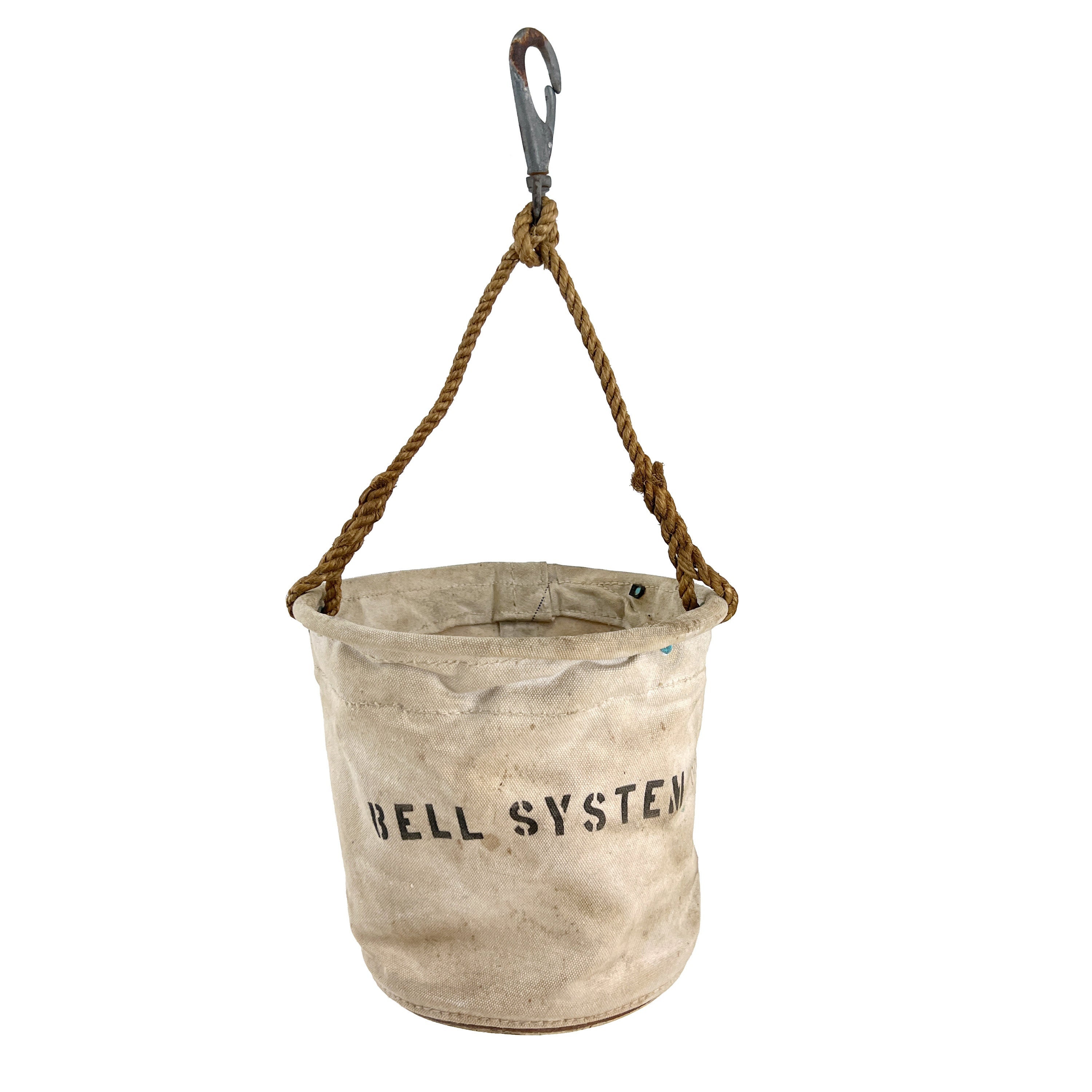 Vintage 1940s Bell System Hanging Lineman Canvas Leather Vintage 1940s Bell System Hanging Lineman Canvas Leather
