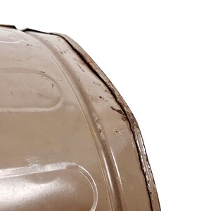 Vintage 1960s 14.5 Tall Small Industrial Distressed Tan Metal Trash Can ...