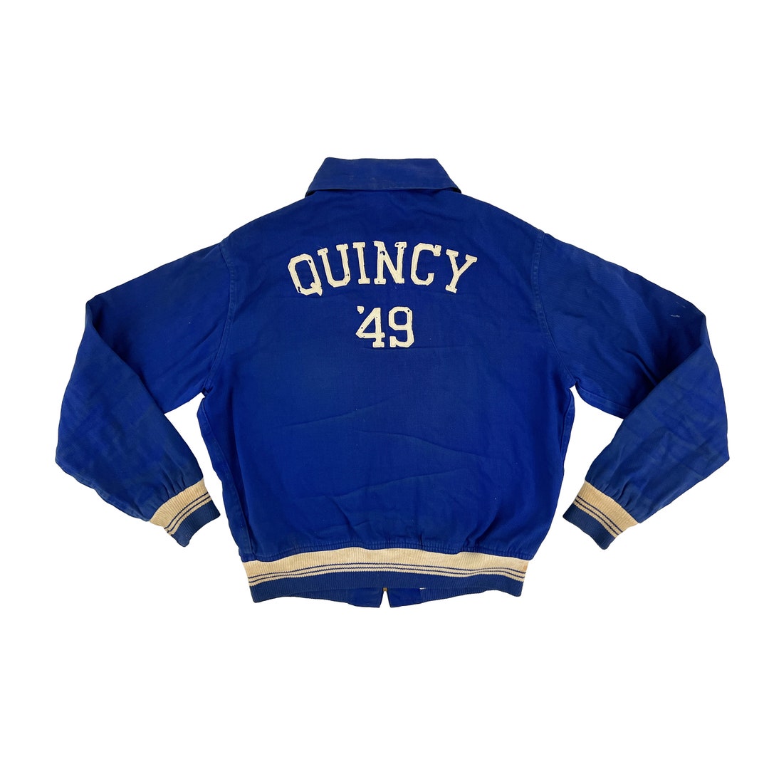 Vintage 1940s Blue Cotton Twill quincy '49 W/ Chain-stitched Name Jack ...