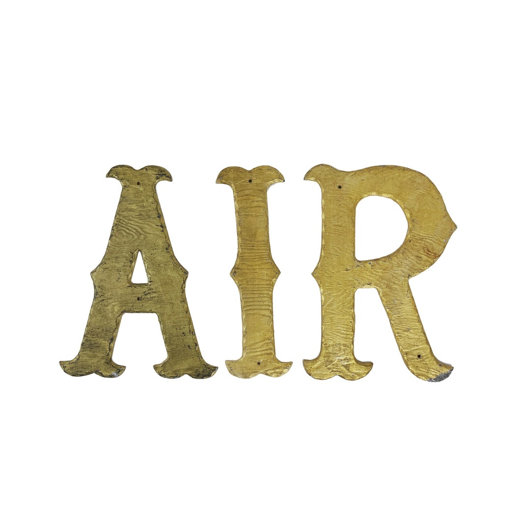 Antique 1900s Industrial Cast Aluminum Metal Victorian Style Typeface ...