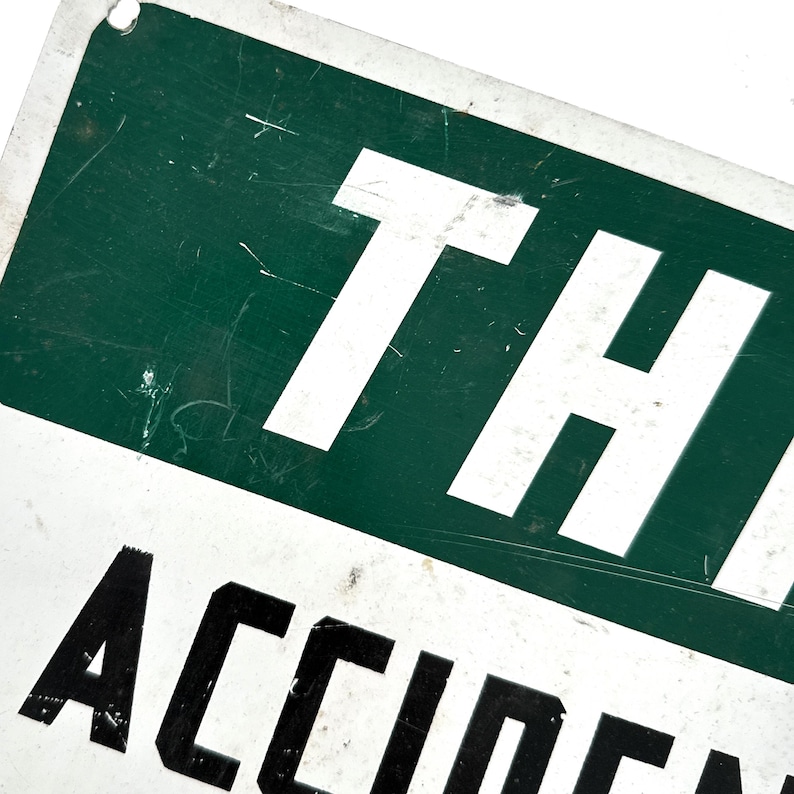 Vintage 1960s 14" X 10" Industrial Safety Sign "think Accidents Are ...