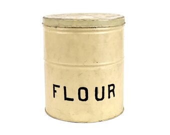 Large Vintage Flour Tin - Etsy