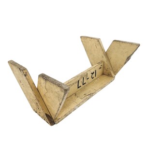 Vintage 1950s Industrial Distressed Painted Yellow Wood Step Stool ...