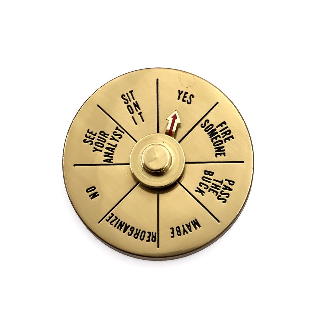 Vintage 1970s Brass Decision Maker Spinning Wheel Paperweight - Etsy