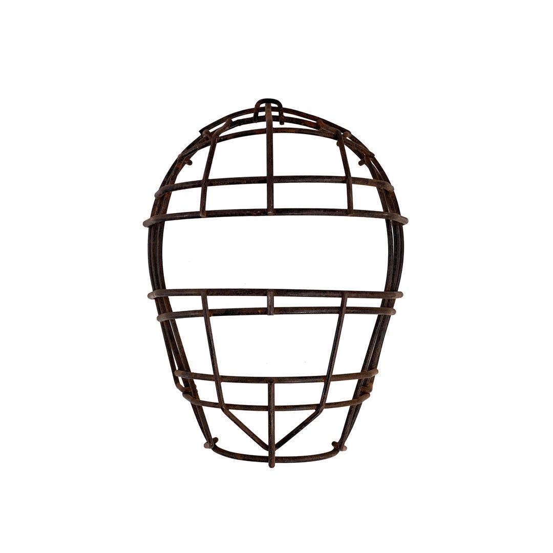 Vintage 1930s Baseball Catcher's Mask Metal Iron Cage Grill - Etsy
