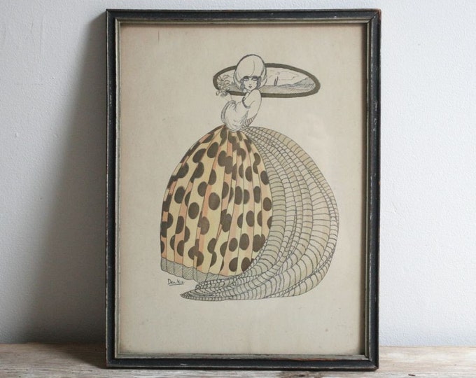 Original French Watercolor Fashion Illustration by Douky - Etsy